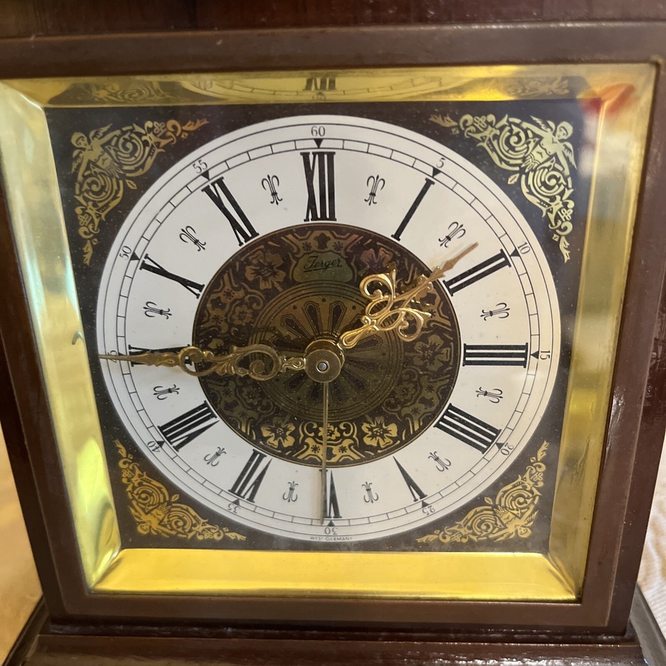 Antique Vintage Mantle Adolfo Jerger 6” Mantle Alarm Clock .Made In ...