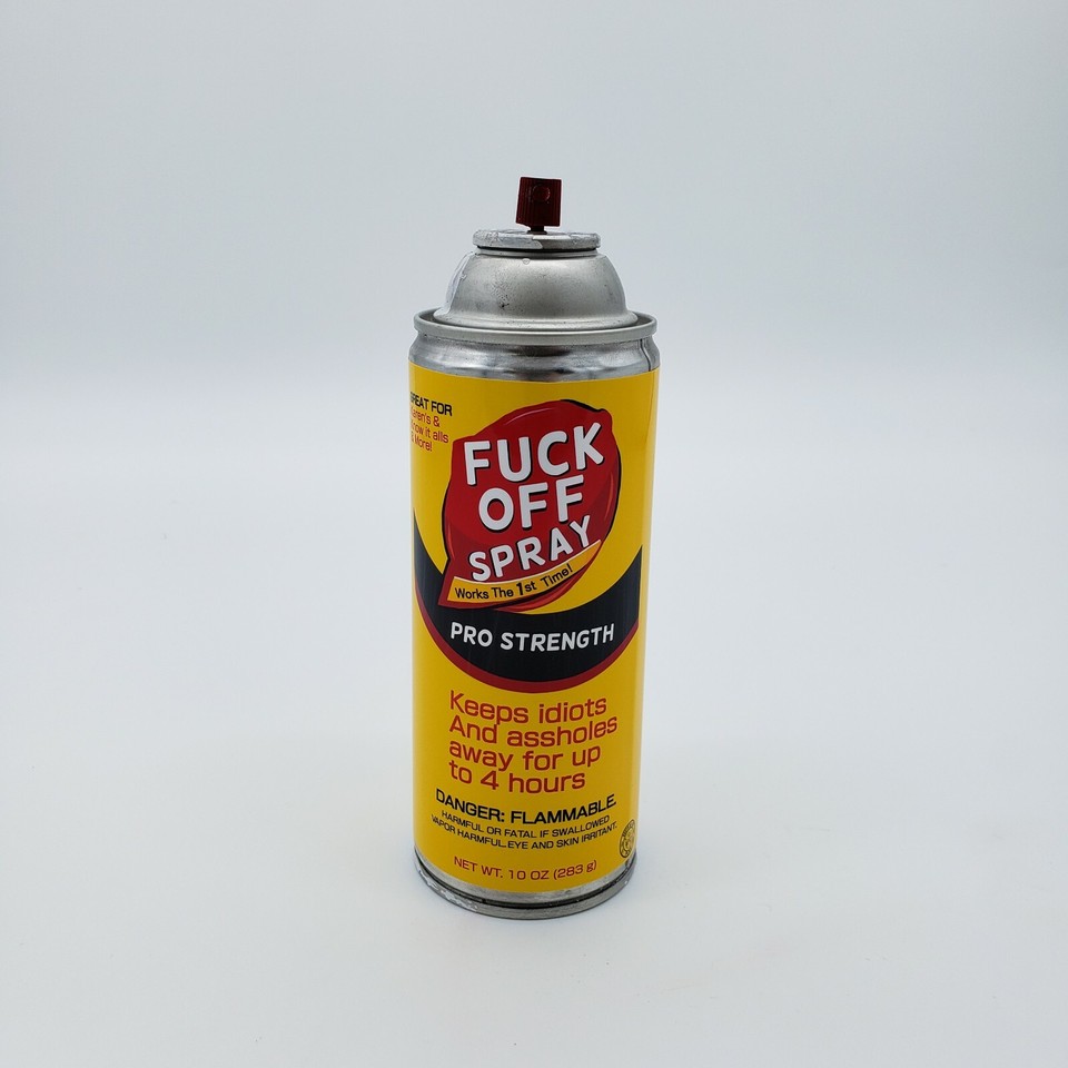 F OFF original Spray Paint can pop art by Nyc street artist PUKE. Logo ...