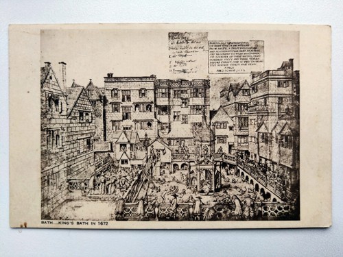 BATH POSTCARD....KING'S BATH IN 1672. Posted 1954. | eBay