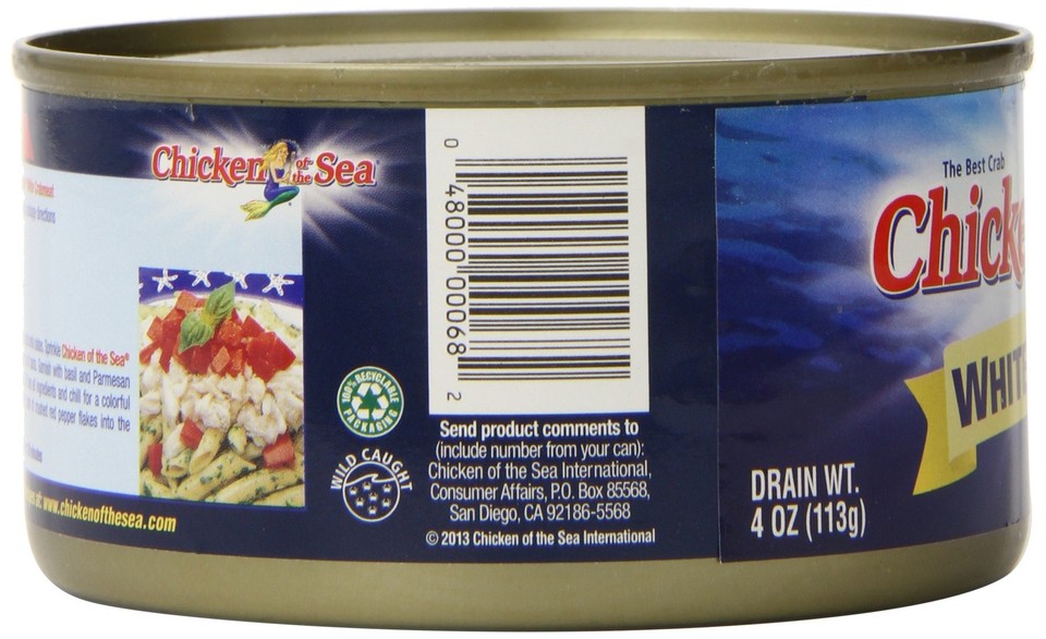 White Crab Meat, 6 Ounce Cans (Pack of 12), High in Calcium, Wild ...