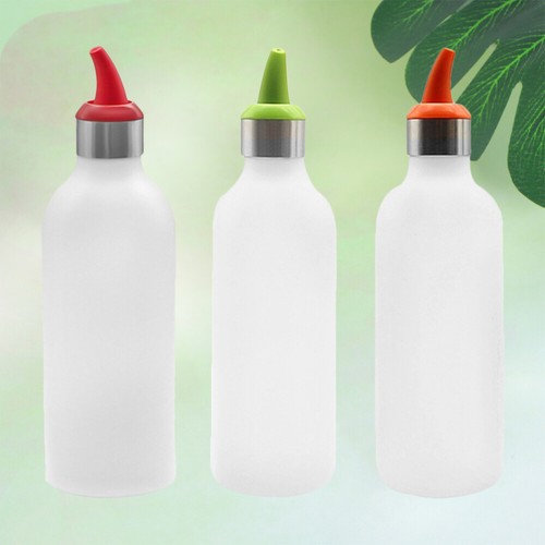 3 Pcs Pp Resin Bottle Body Seasoning Jar Oyster Sauce Soy Jam Squeeze ...