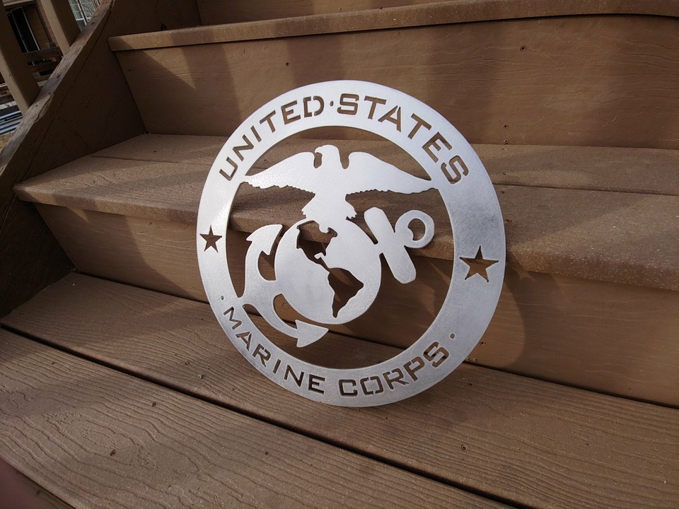 US Military Service Branch Logo'd Aluminum Metal Signs - Home Wall ...