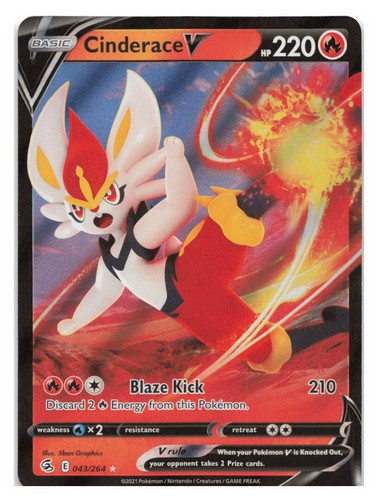 Cinderace V (43) #043/264 SWSH08: Fusion Strike Pokemon tcg | eBay