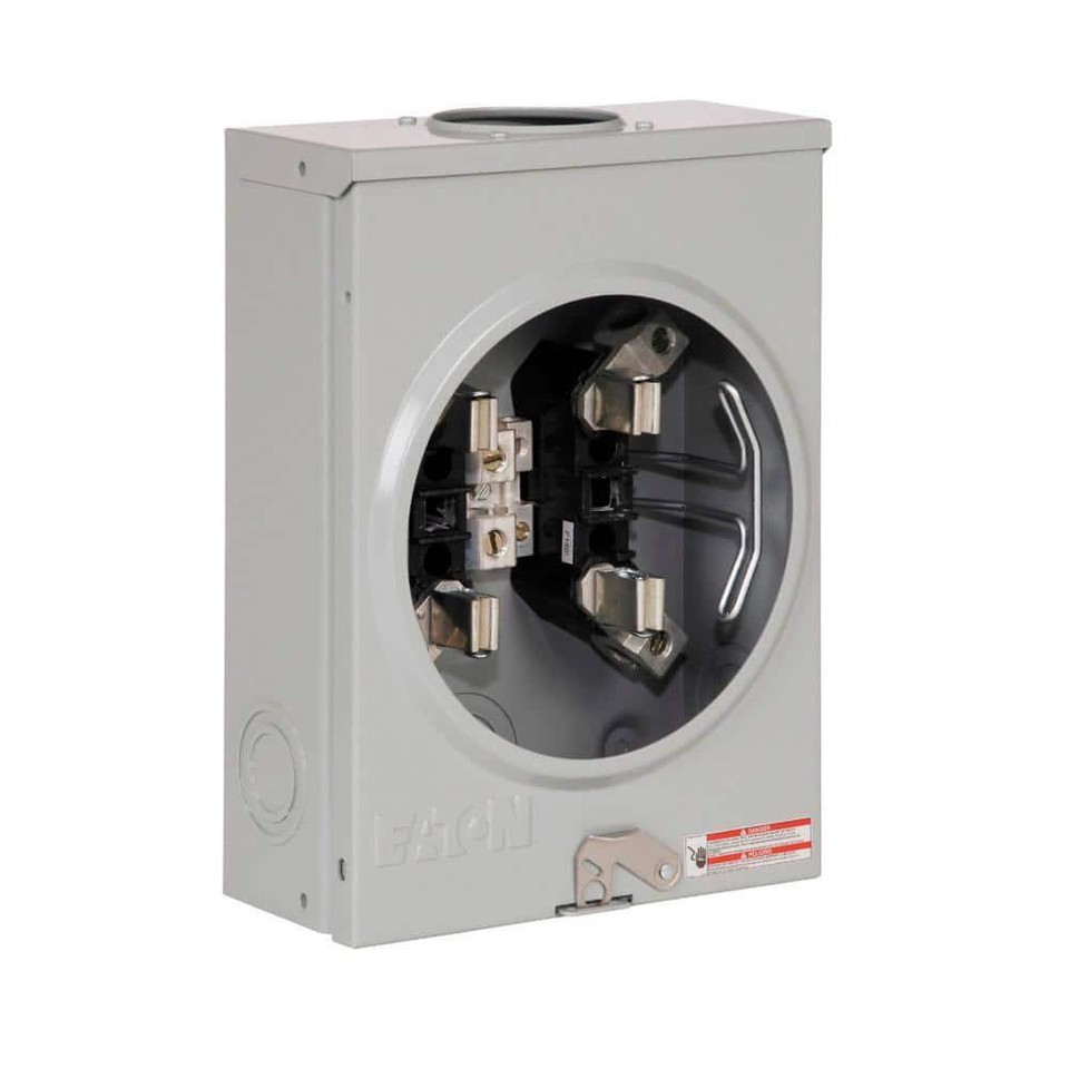 Eaton Overhead/Underground Meter Socket 125-Amp, Ringless-No Bypass, 1 ...