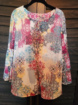 Reba Long Sleeve Large Blouse | eBay