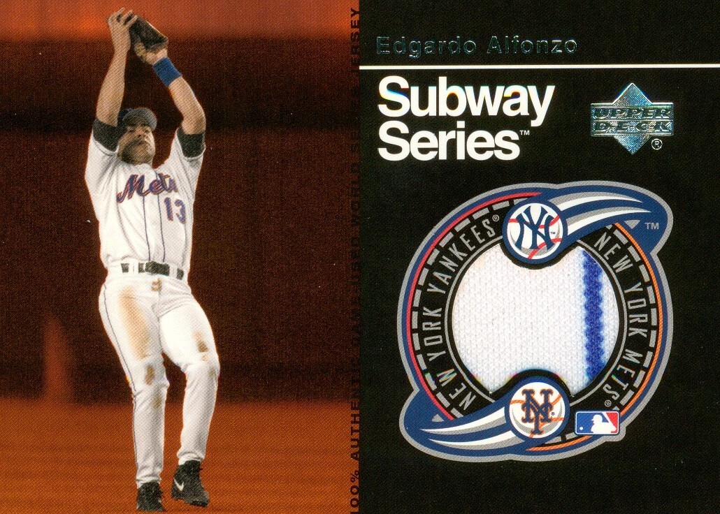 2001 Upper Deck Subway Series Game Jersey Edgardo Alfonzo EA Mets | eBay