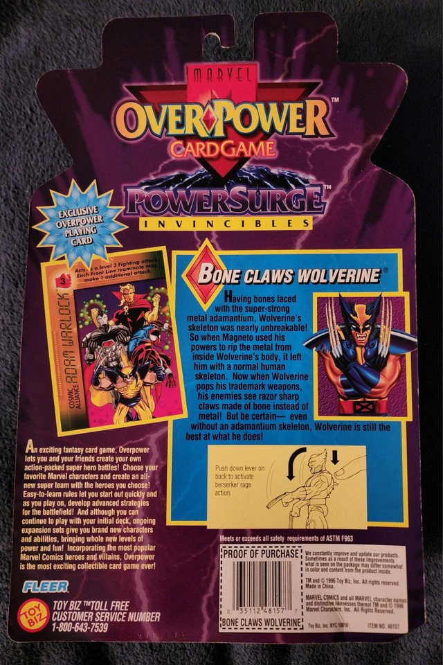 Wolverine Toybiz Action Figure Overpower card | eBay