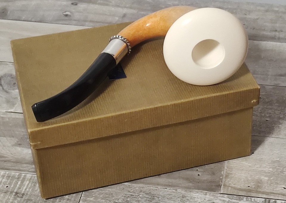 Calabash/ Meerschaum Strambach SILVER RING GOURD, RARE PIPES | eBay