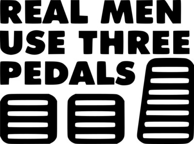 Real Men Use Three Pedals Manual JDM Vinyl Sticker Decal - 3 Pack | eBay