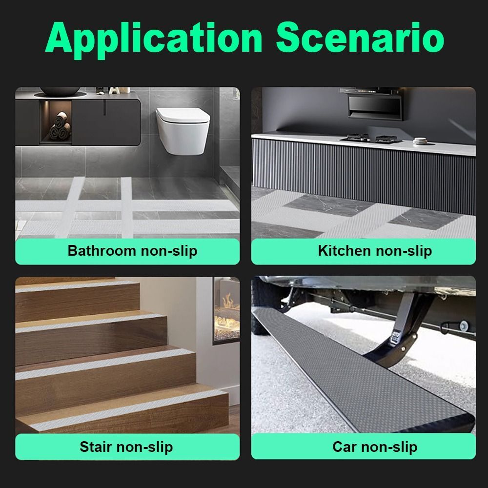 5m/Roll Floor PEVA Tape Waterproof Stairs Grip Sticker Rubber Anti-slip ...