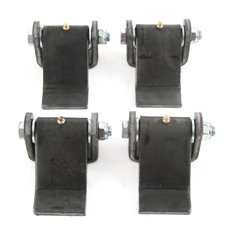 Qty 4 Steel Strap Style Short Leaf Hinge with Grease Zerk Fitting Weld ...