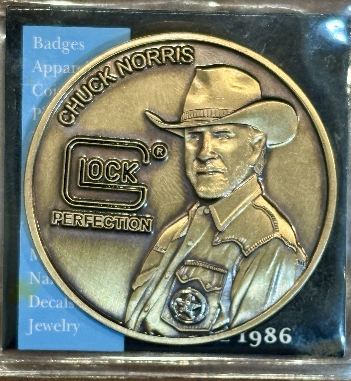 GLOCK PERFECTION GEN 5 Challenge Coin CHUCK NORRIS Limited Edition ...