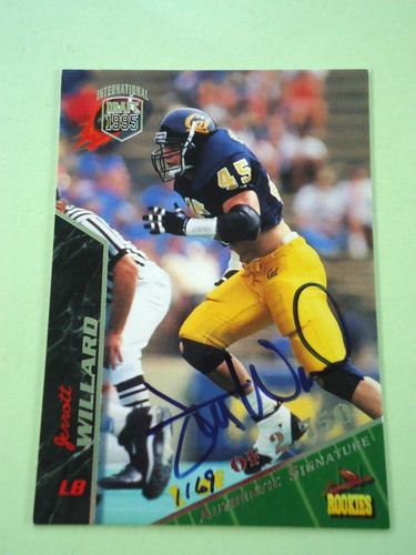 Jerrott Willard - 1995 Signature RC's Autographed Football card #74 ...