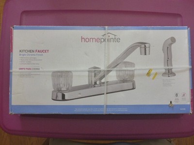 Homepointe Kitchen Faucet With Spray, washerless cartridges-Bright ...