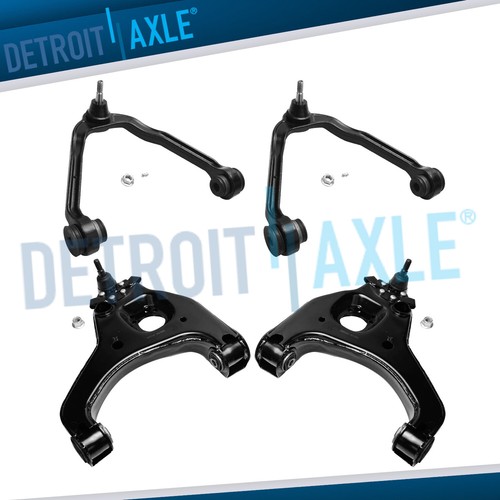 4pc 2WD Front Upper Lower Control Arms Kit for Chevy GMC Silverado ...