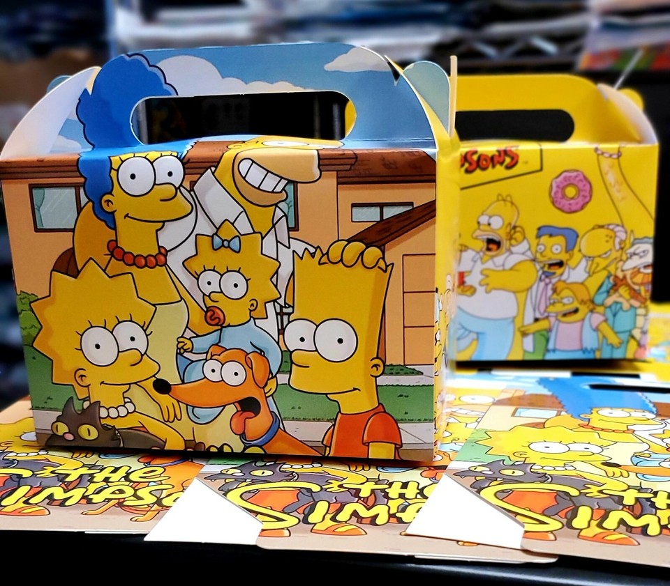 SIMPSONS GIFT BOX CAKE TOPPER CUPCAKE BALLOON BANNER SUPPLIES ...