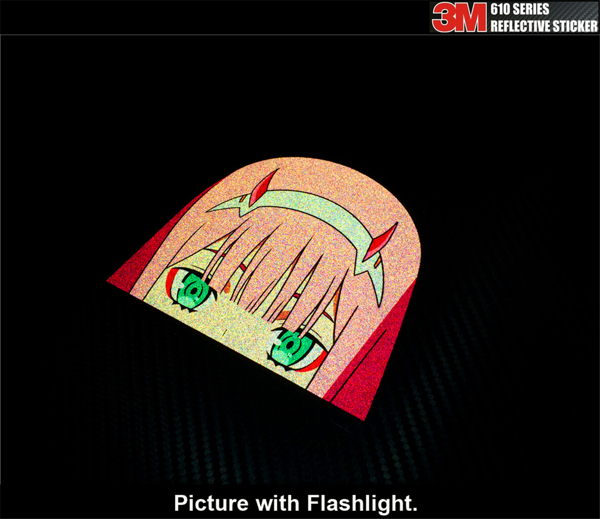 Reflective Darling in the Franxx Zero Two Senpai Peeking Anime JDM ...