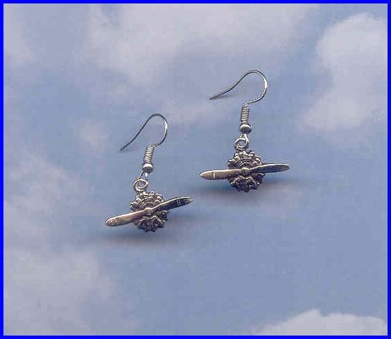 Radial Engine Earrings Aircraft Airplane 99's Aviatrix Made in the USA ...