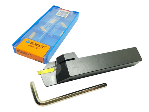 Indexable Parting Off Lathe Tool LEFT HAND 12mm Shank x10 2mm Carbide ...