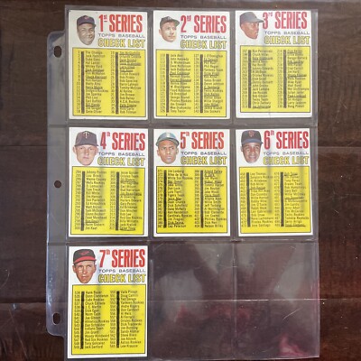 1967 Topps Checklist Complete Set | eBay