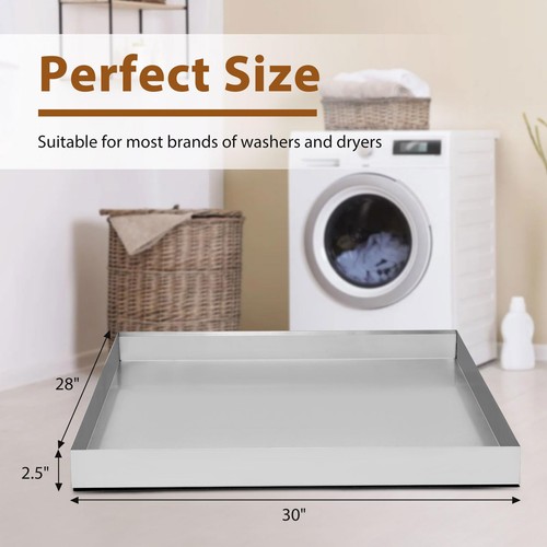 Upgraded 30" x 28"×2.5" Stainless Steel Washing Machine Drip Pan,Heavy ...