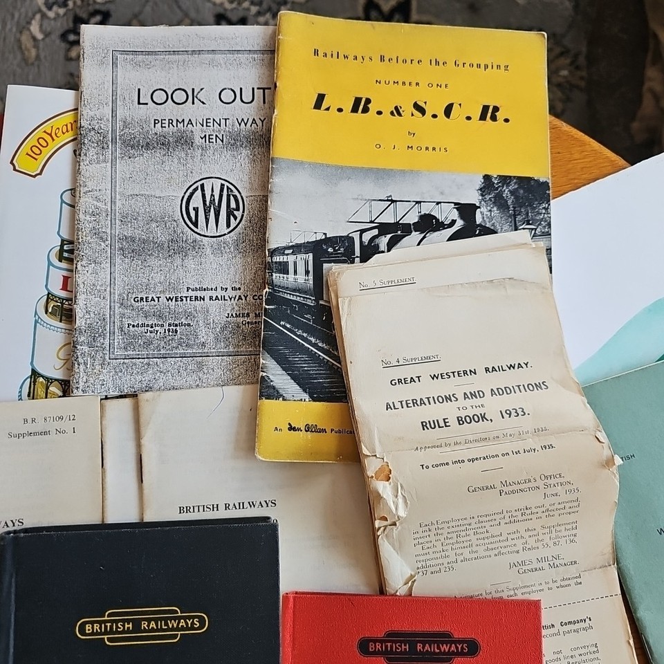 British Railways Ephemera 1930s To 1970s Rules Fire Manual Books London ...