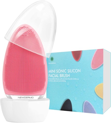 Electric Silicone Facial Brush, Waterproof Exfol Cleans Massage-Pink ...
