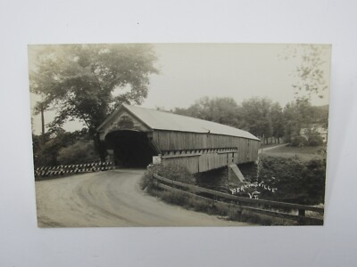 Perkinsville Vermont Timber-Truss Covered Bridge Real Photo Postcard ...