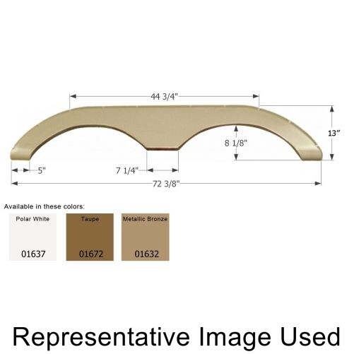 Icon 01672 RV Trailer Tandem Axle Fender Skirt Taupe For Keystone ...