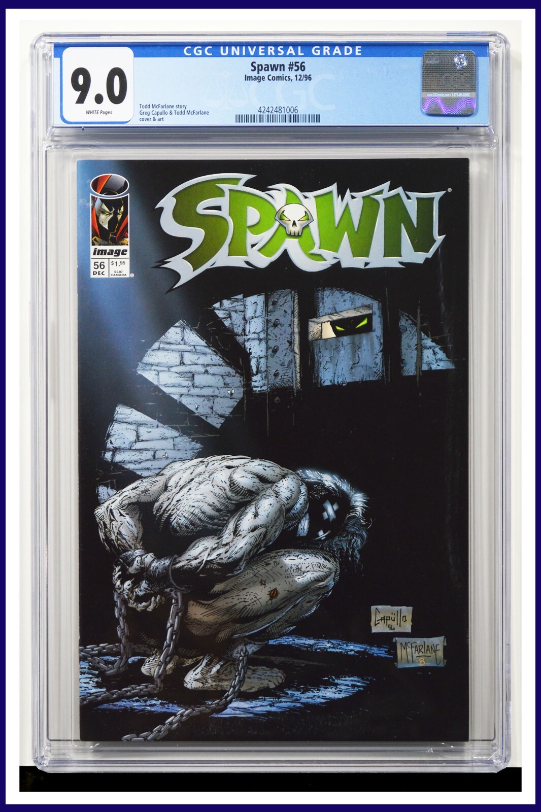 Spawn #56 CGC Graded 9.0 Image 1996 Greg Capullo Todd McFarlane Cover Comic Book | eBay