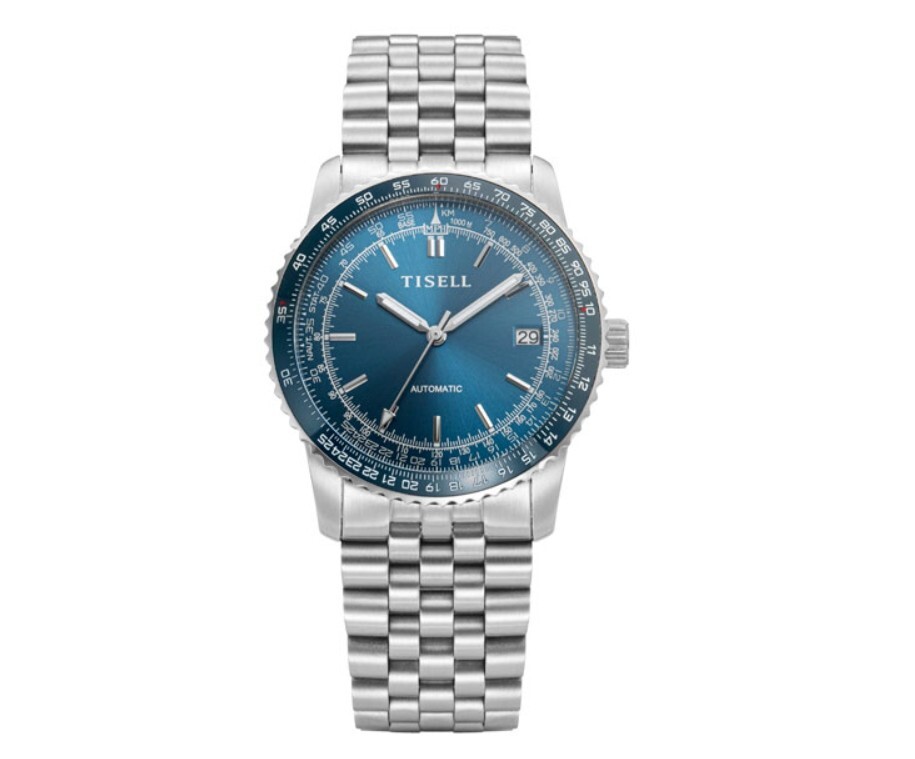 TISELL Pilot Watch (Blue) 40mm, NH35, Sapphire Crystal Glass, Super ...