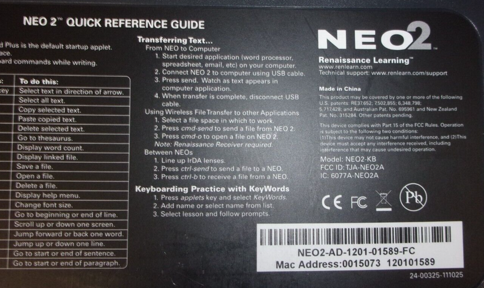 AlphaSmart Neo2 Laptop Word Processor | eBay