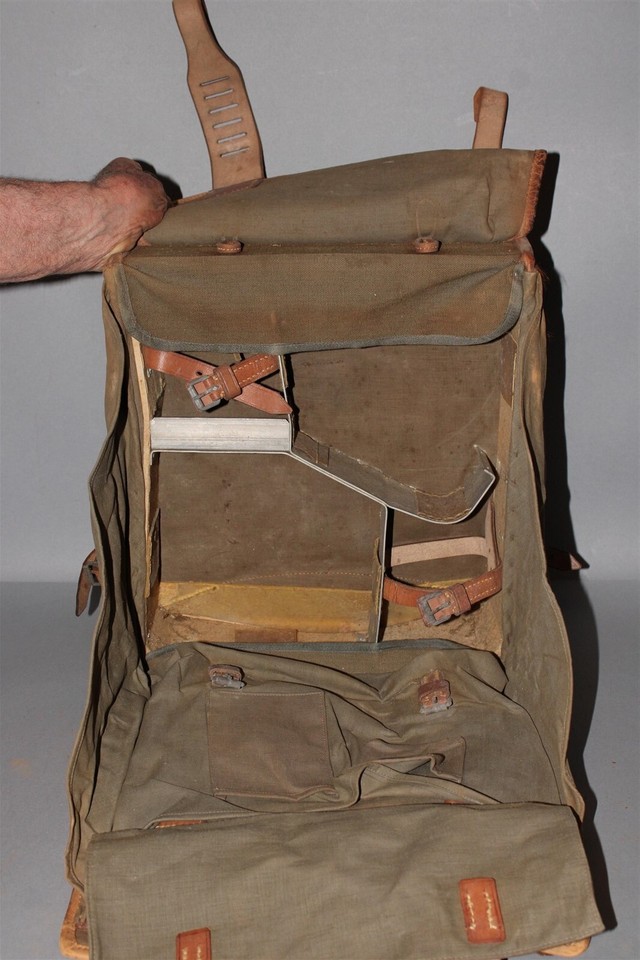 RARE WWII German Radio Signalman Telephone Knapsack Backpack for Tools ...