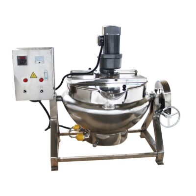 Heating Stirring Jacketed Pan Tiltable Kettel Cooking Pot 220V 100L 26 ...