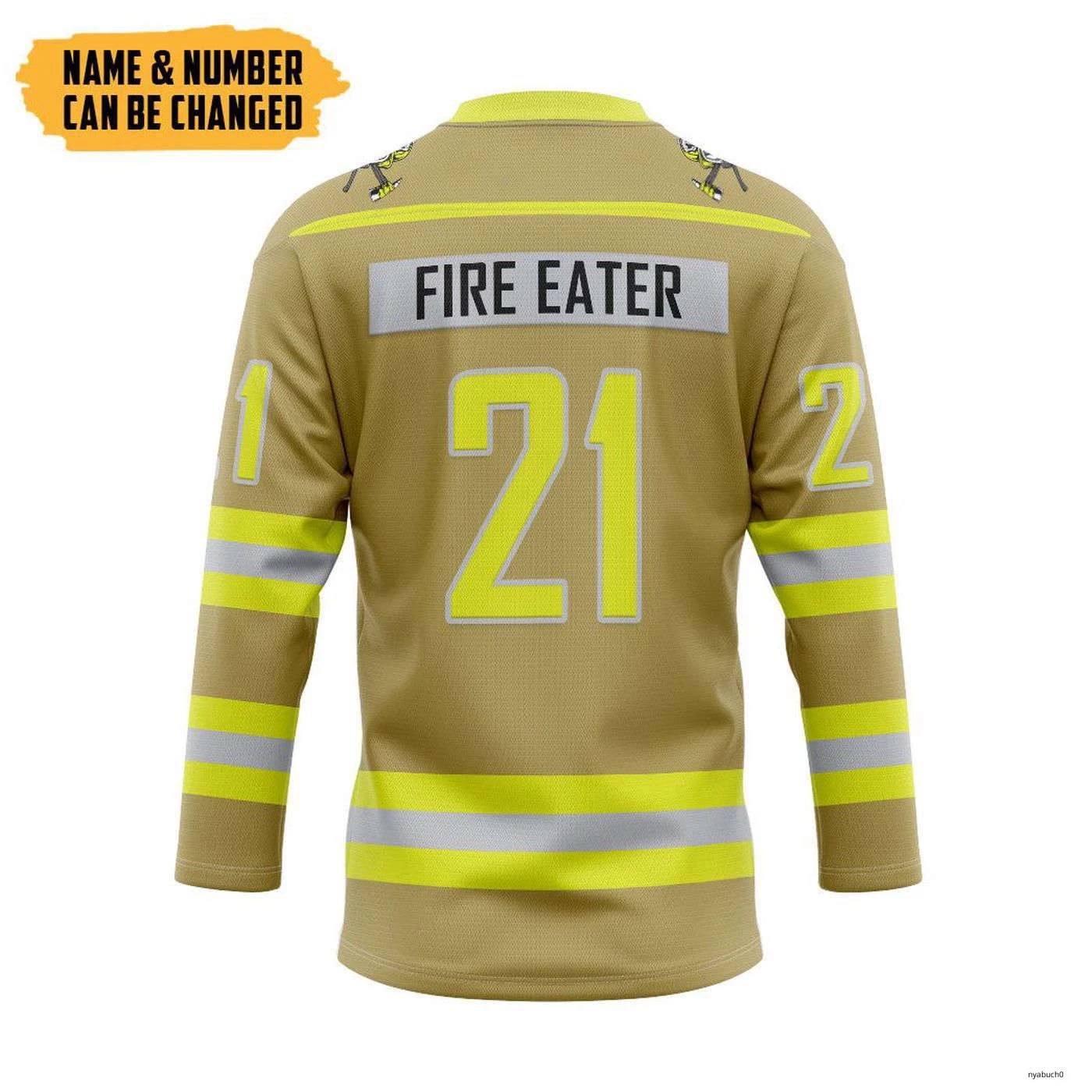 Personalized Fireman Custom Name Number Hockey Shirt All Printed Gift ...