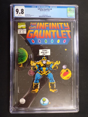 THE INFINITY GAUNTLET #4 MARVEL COMICS GEORGE PEREZ COVER CGC GRADED 9. ...