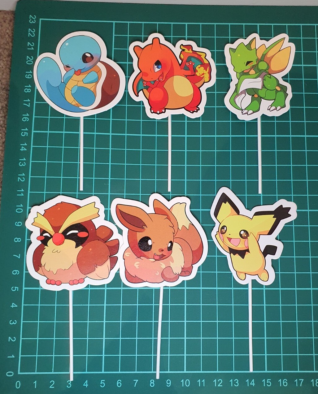 13pcs Pokemon cake topper Pikachu cupcake toppers Charmander cupcake ...