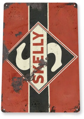 SKELLY TIN SIGN GASOLINE BILL SANKY OIL COMPANY GETTY GAS STATION PUMP ...
