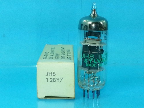 SYLVANIA JHS 12BY7 TUBE NOS NIB GREY PLATE Valvola Röhre Valve SINGLE ...