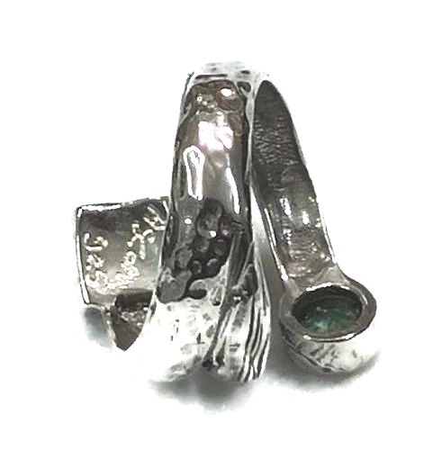 Roman Glass Ring Silver 925 Ancient Round Fragment 200 B.C Blue Lab ...