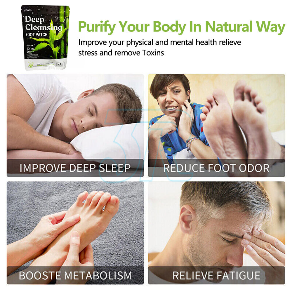 300X NUBU Detox Foot Patches Pads Natural plant Toxin Removal Sticky ...