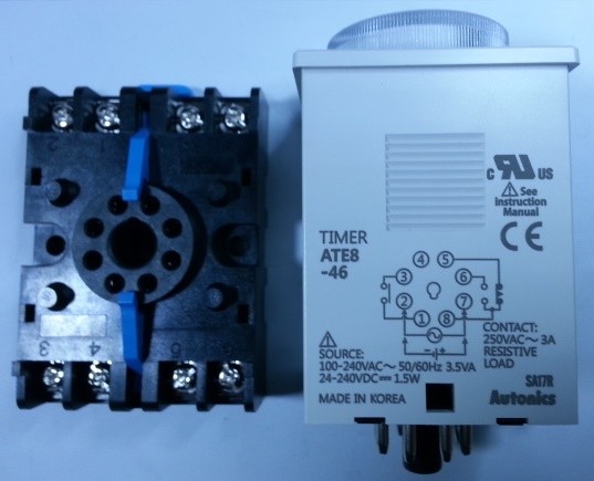 Ate8-46 Autonics Analog Timer With Socket Base Ps-08 8pin for sale online | eBay
