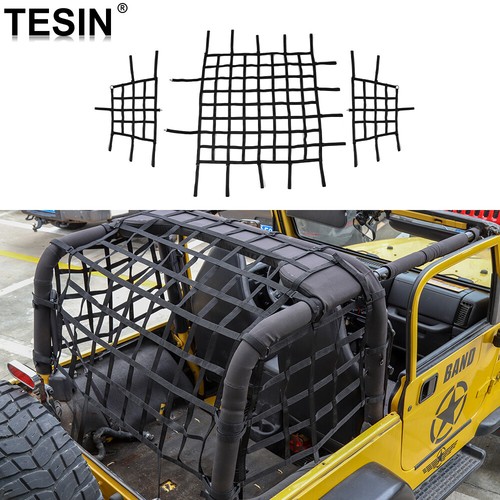 Mesh Roof Restraint Cargo Trunk Net Mesh for Jeep Wrangler TJ 97-06 ...