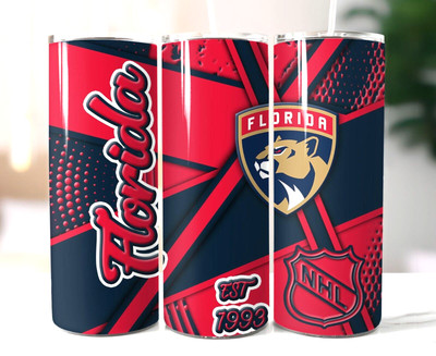 Florida Panthers Hockey Stainless Steel Sublimated Tumbler 20 Oz Hot or ...