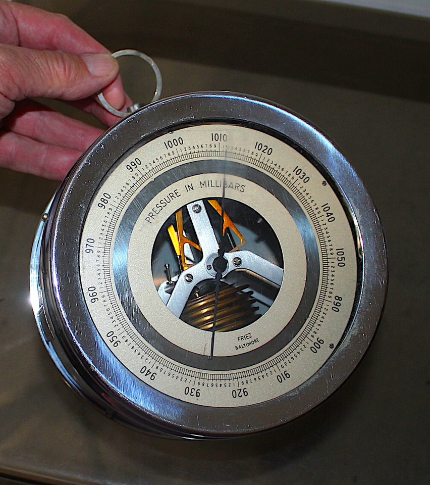 Friez Baltimore MD 1936 US Navy Aneroid Barometer Nautical Weather | eBay