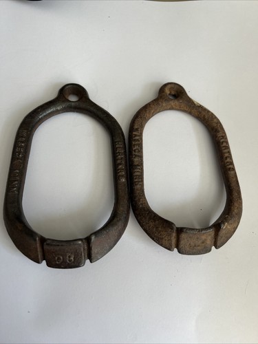 2 Vintage 5" HERTER'S Cast Iron #86 Duck/Goose Decoy Weights Anchors ...