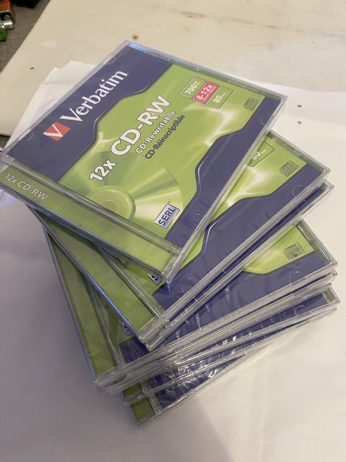 VERBATIM CD-RW Réinscriptible - 8-12X 700 Mb 80min - 9 pièces | eBay