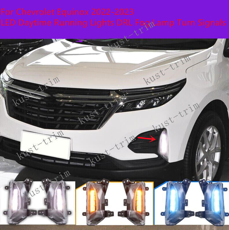For Chevrolet Equinox 2022-2023 LED Bumper Fog Light Driving Lamps ...