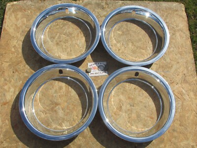 15″X8″ RALLY WHEEL CHROME STAINLESS TRIM RINGS, BEAUTY RINGS, 3" DEEP ...