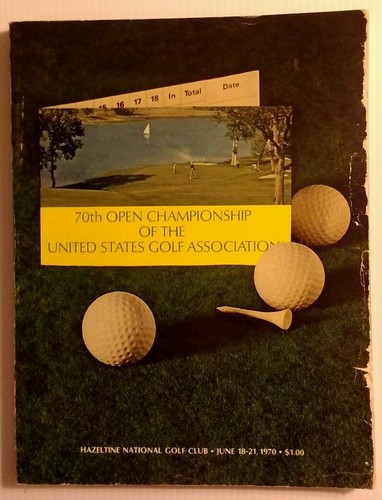 Rare 1970 U.S. Open Golf Program with 2 Daily Pairing Sheets! - USGA ...